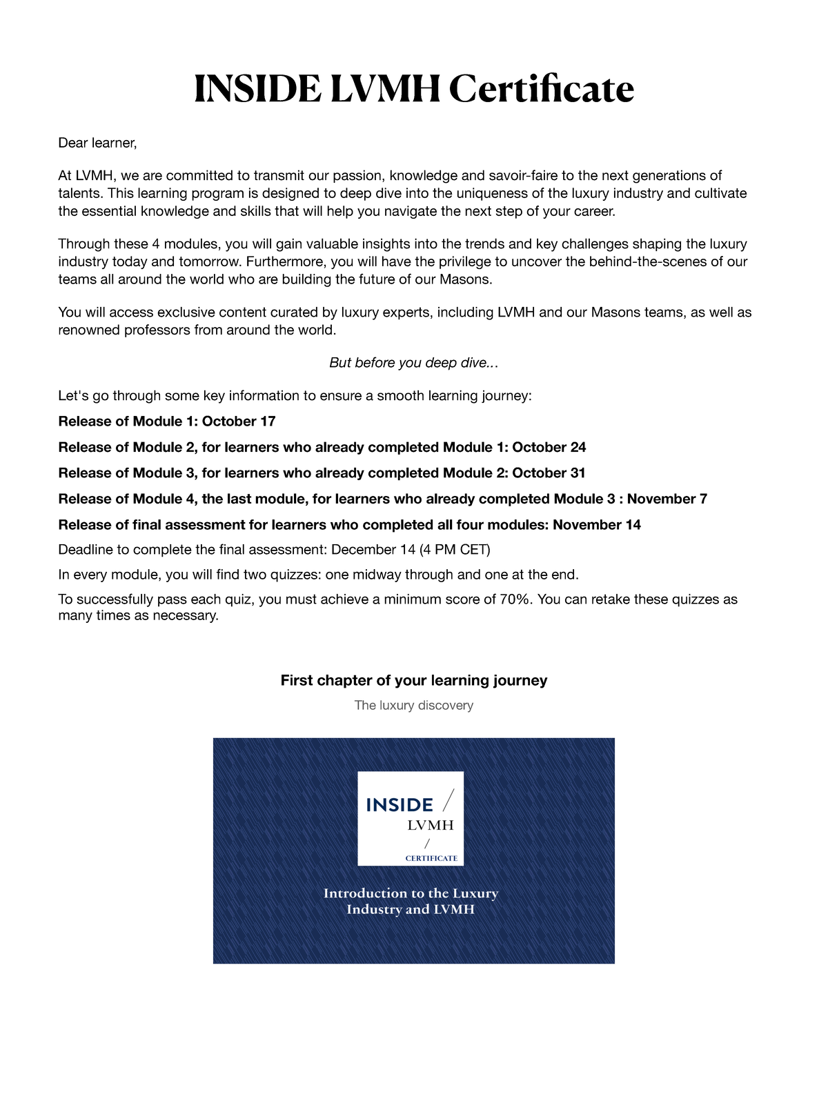LVMH Certificate Module 1: Overview of Luxury Industry Insights - Studocu
