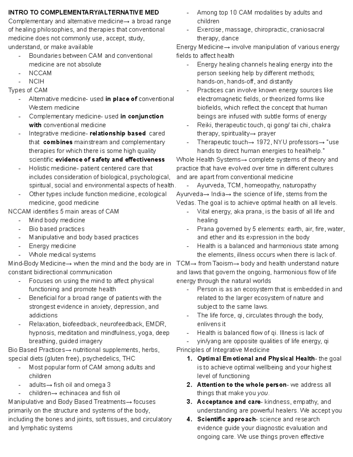 CAMS 101: Review of PowerPoints for Midterm Exam on CAM Principles ...