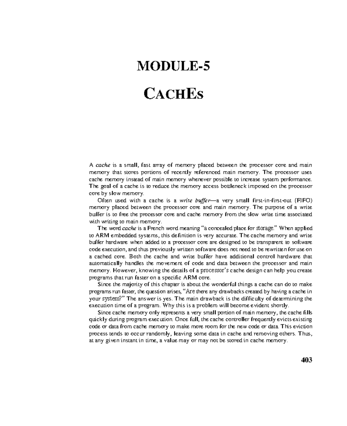 BCS402-Module-5 - Understanding Cache Memory and Architecture - Studocu