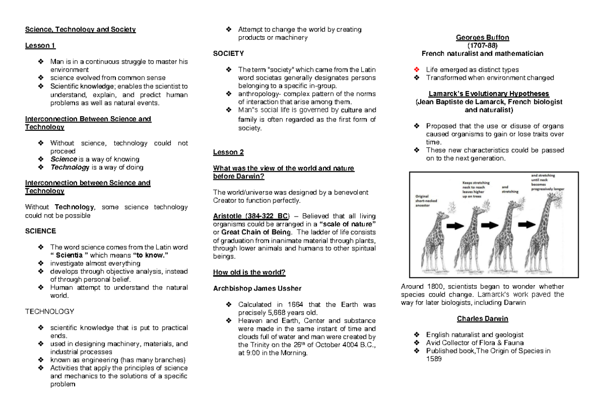 STS- Lesson Review: Science, Technology, Society Concepts and Theories ...