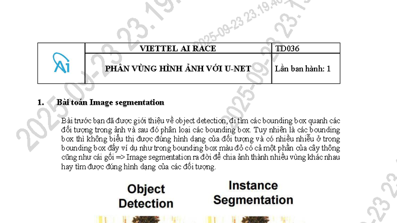 VIETTEL AI RACE: Phân Vùng Hình Ảnh & Image Segmentation TD036 - Studocu