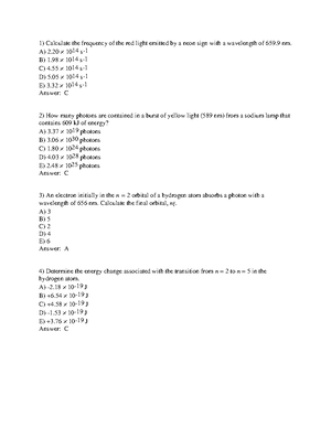 AP Chem 2015 (pdf - Full Practice Exam with answers Along with multiple ...