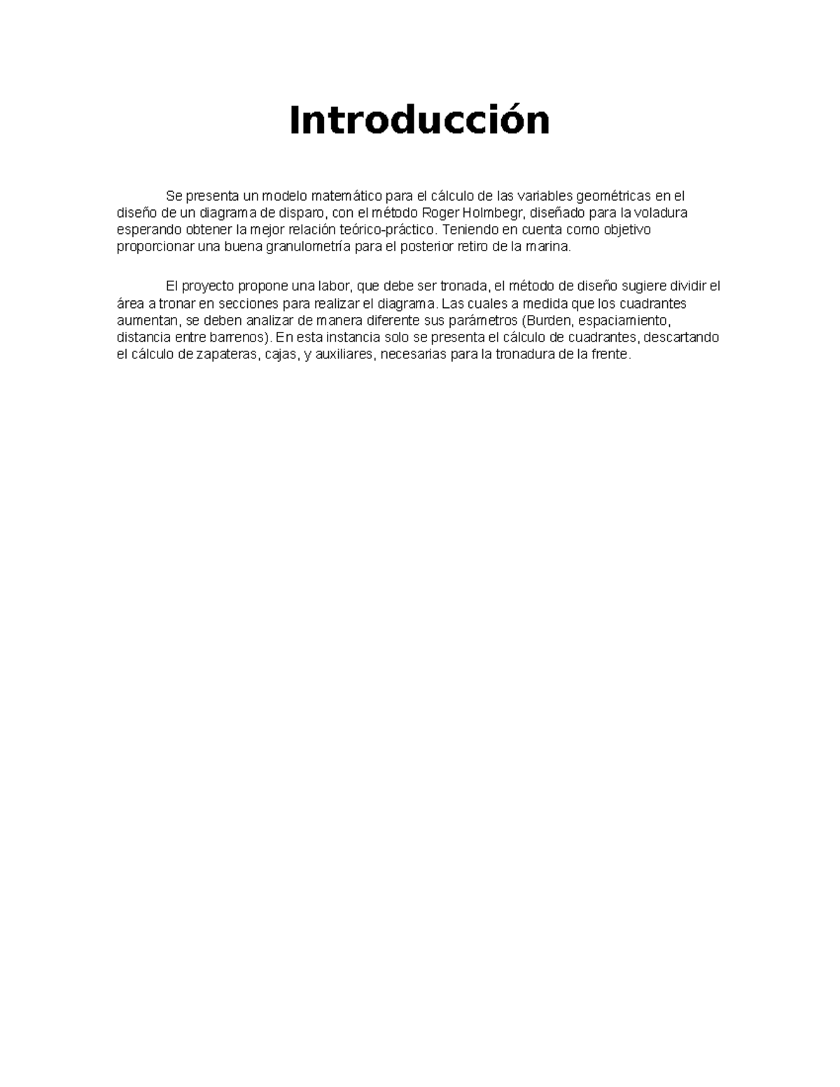 Modelo Matemático para Diagrama de Disparo Roger Holmberg - Studocu