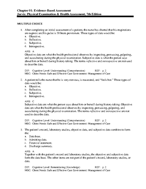 Ch 8 Questions - Assessment Techniques and Safety in Clinical Setting ...