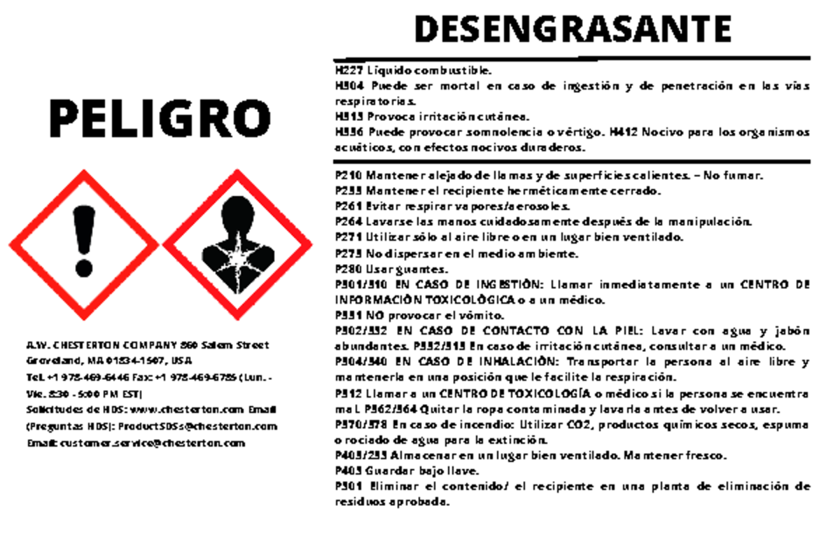 Desengrasante - SON ETIQUETAS DE SUSTANCIAS QUIMICAS - DESENGRASANTE ...
