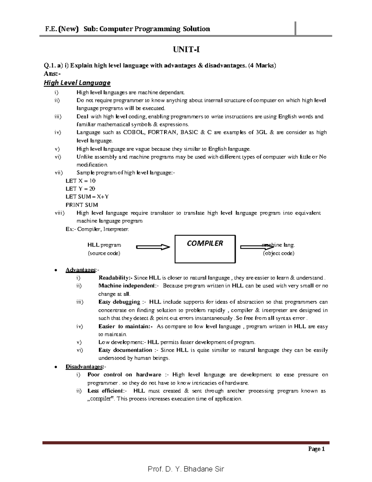 CP Solution 2014-15: Computer Programming Concepts and Algorithms - Studocu