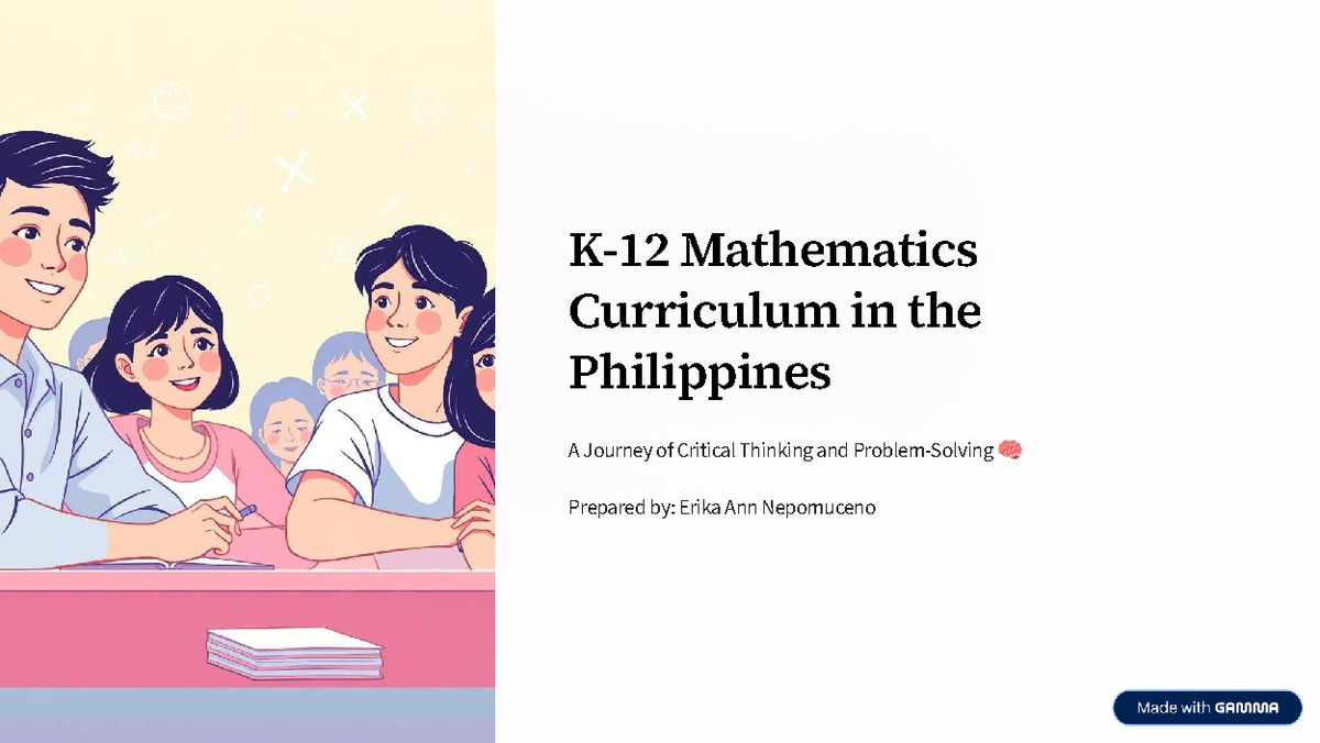 K-12 Math Curriculum in the Philippines: A Critical Thinking Journey ...