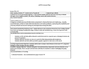 Task2Commentary - edtpa - Elementary Literacy Task 2: Instruction ...