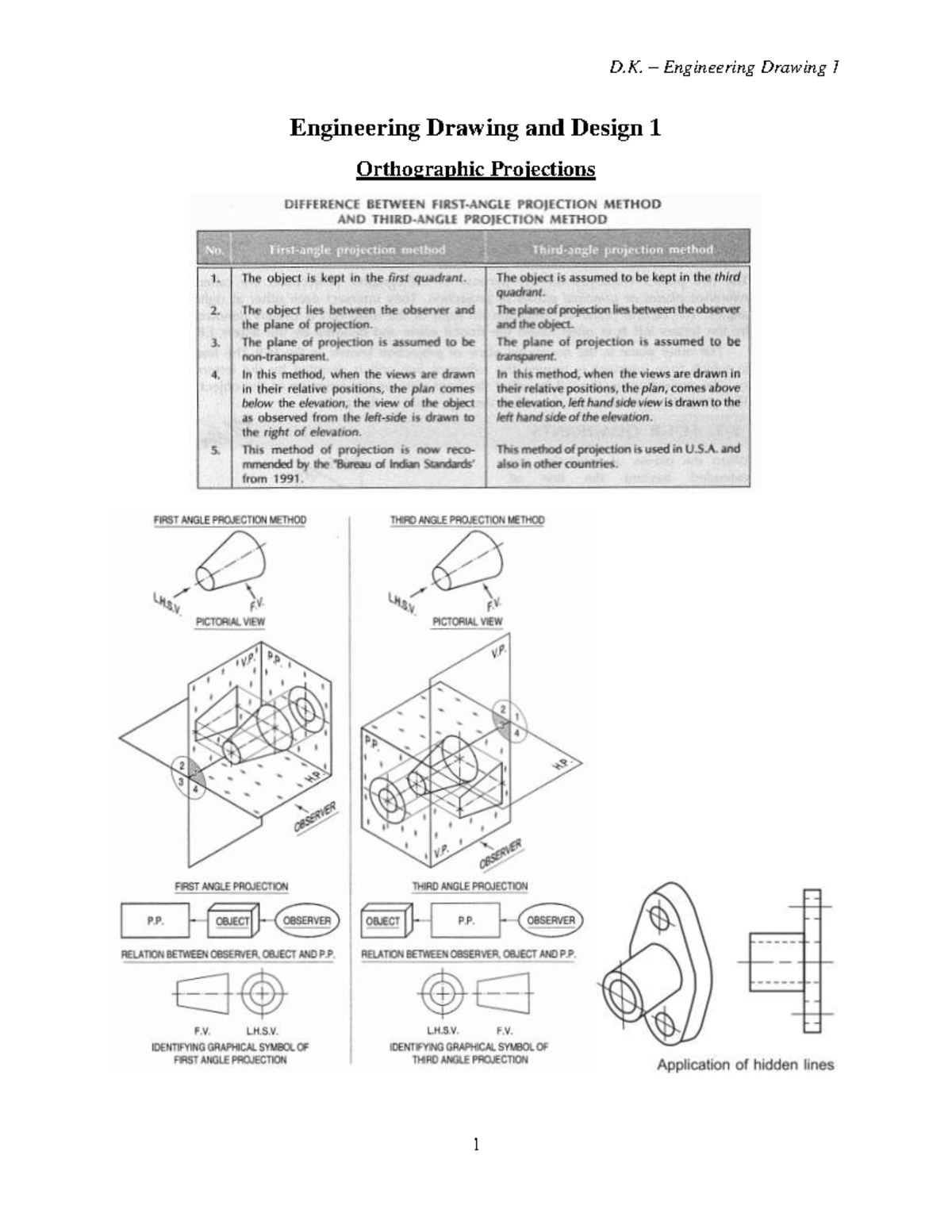 Tutorial Questions - Engineering Drawing and Design 1: Orthographic ...
