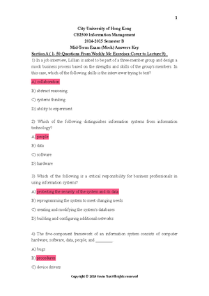 IM cheat sheet 2 - W1 1. Abstract reasoning skills + 2. Systems ...