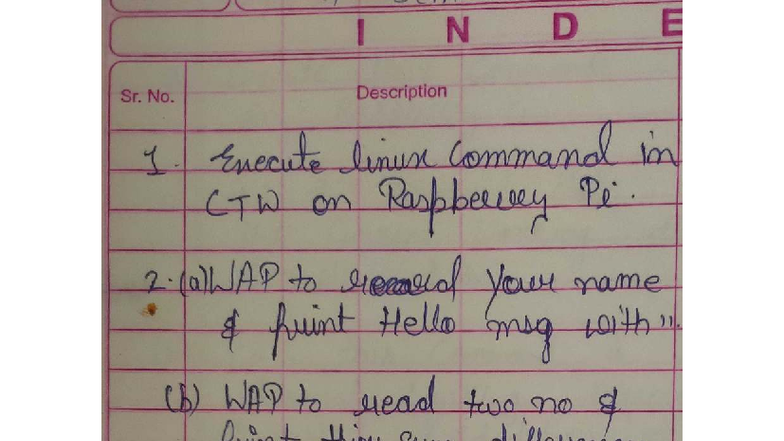 IOT 3010 Lab Practical: Linux Commands & Programming Exercises - Studocu