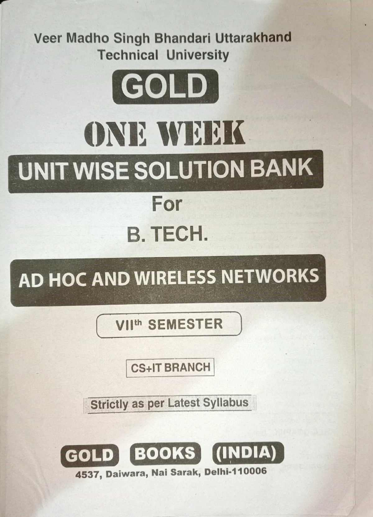 Cryptography Gold - B.Tech - Studocu