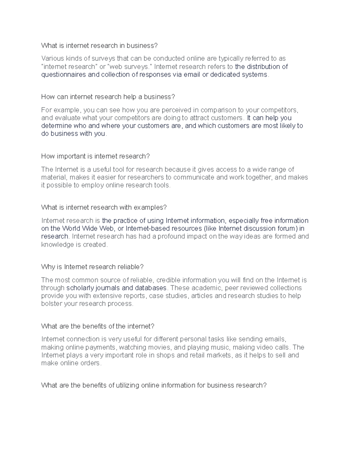 Business Internet Research: Importance, Benefits, and Methods Explained ...