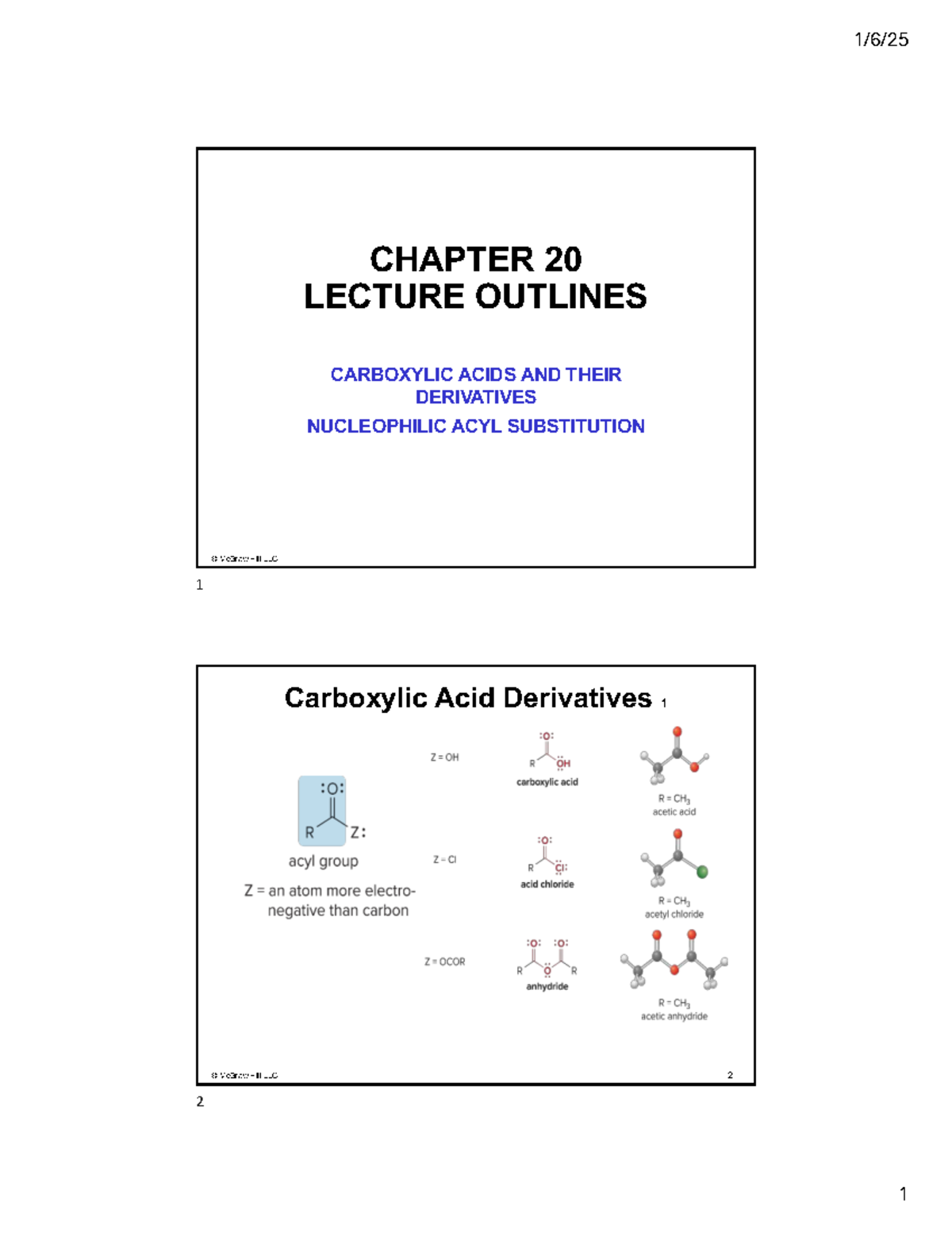CHAPTER 20: Carboxylic Acids and Derivatives Lecture Notes - Studocu