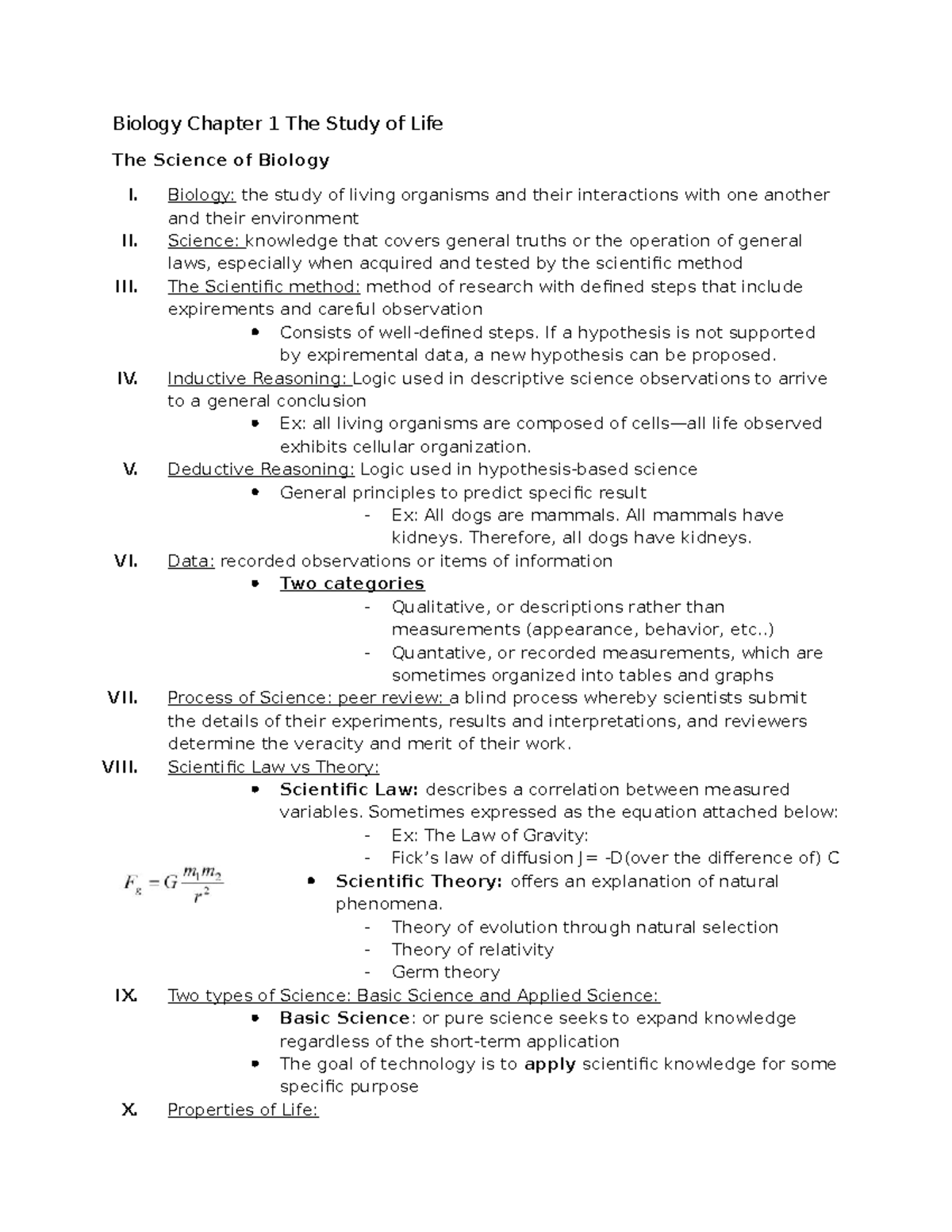 Biology 101: Chapter 1 - The Study of Life and Scientific Method - Studocu