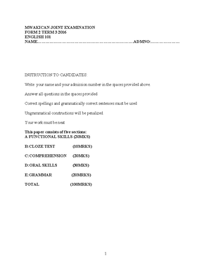History PP2 QS 2024 - Good - 311/2 - HISTORY AND GOVERNMENT - Paper 2 ...