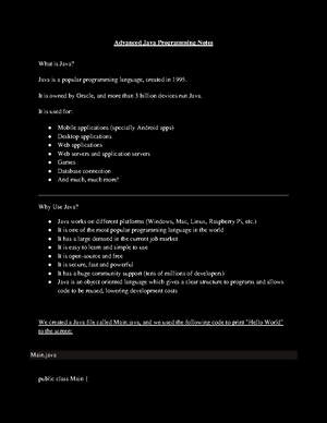 JAVA VIVA Questions and Answers: Comprehensive Study Guide - Studocu