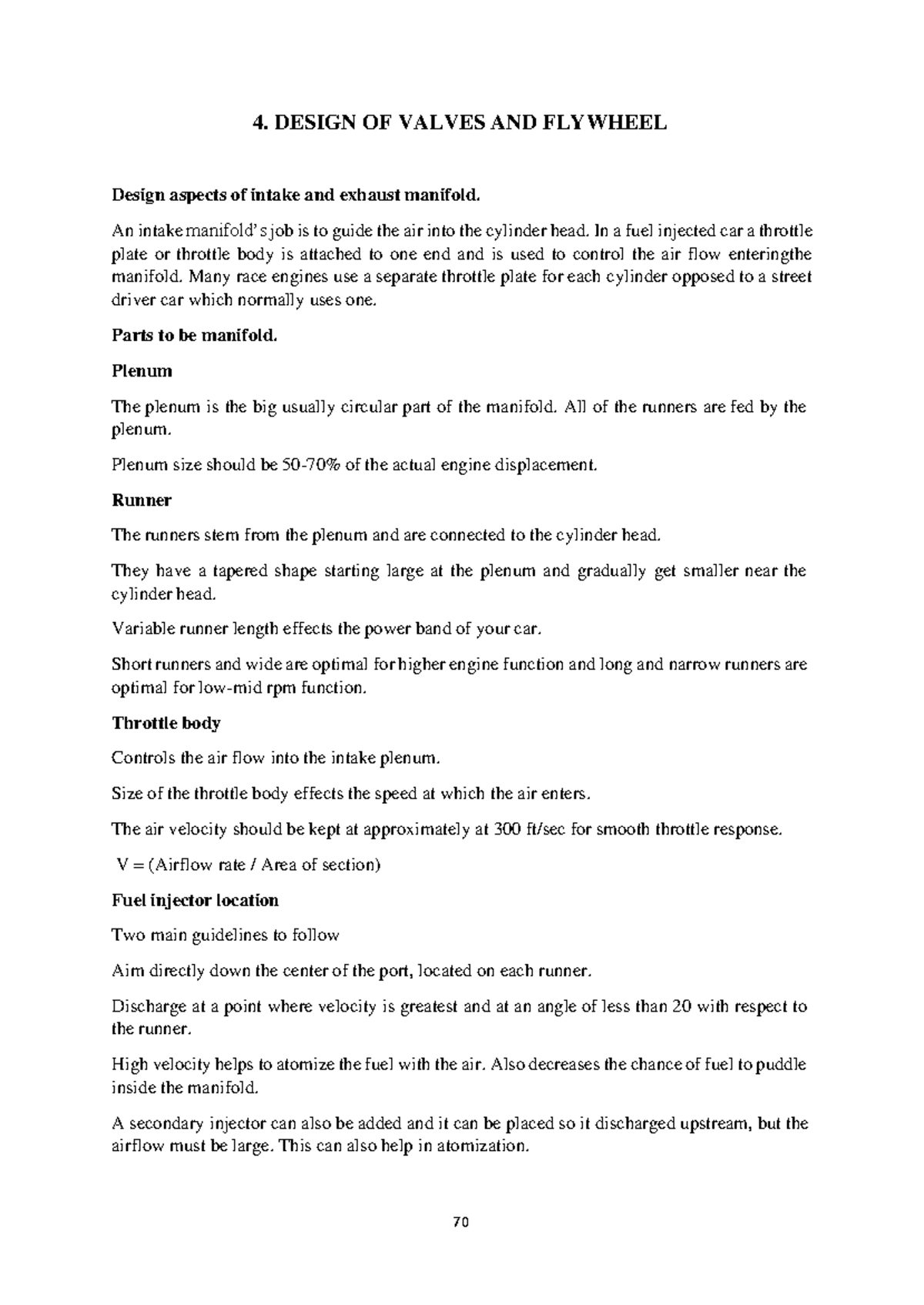 Design OF Valves AND Flywheel Notes - 4. DESIGN OF VALVES AND FLYWHEEL ...