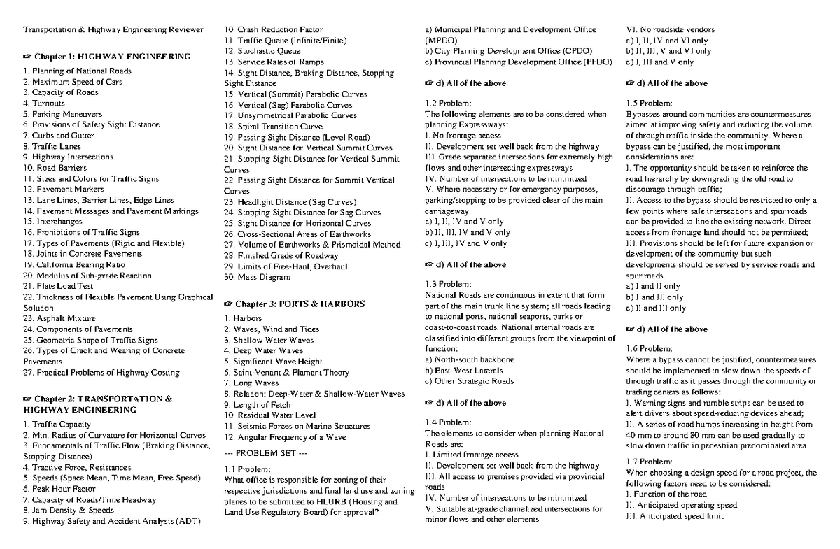 Final Reviewer - HRE: Comprehensive Guide to Highway Engineering ...