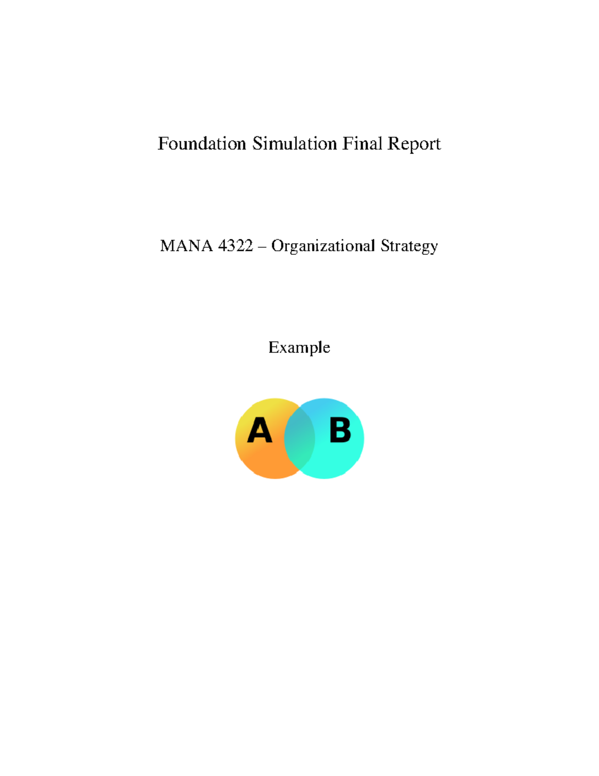 Capsim Summary Report Example - Foundation Simulation Final Report MANA ...