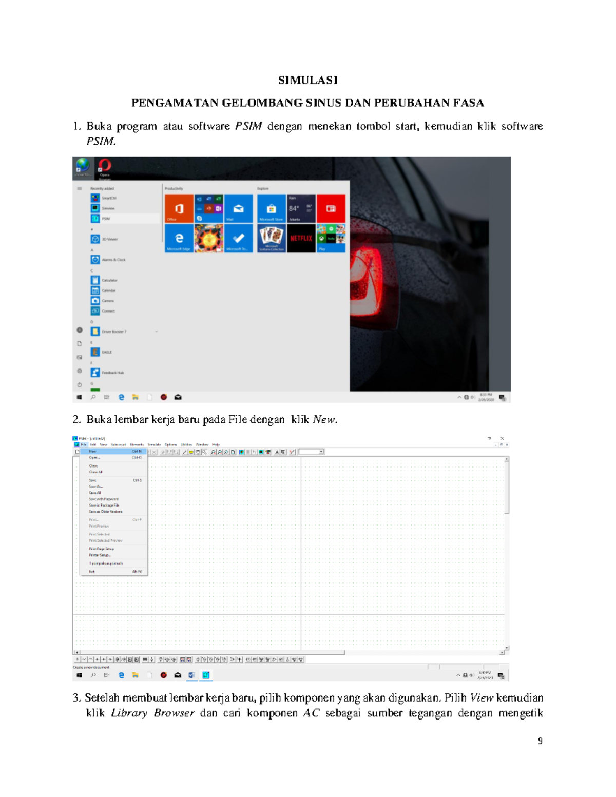 Simulasi Pengamatan Gelombang Sinus & Fasa (Kursus PSIM) - Studocu