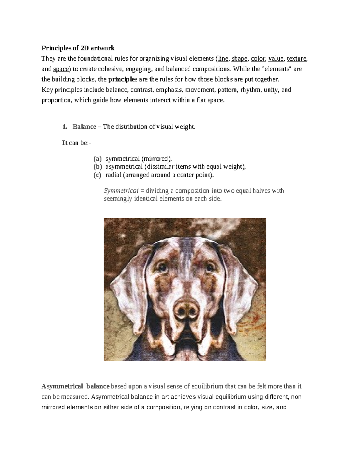 993040624 Principles of 2D Artwork: Key Concepts & Techniques - Studocu