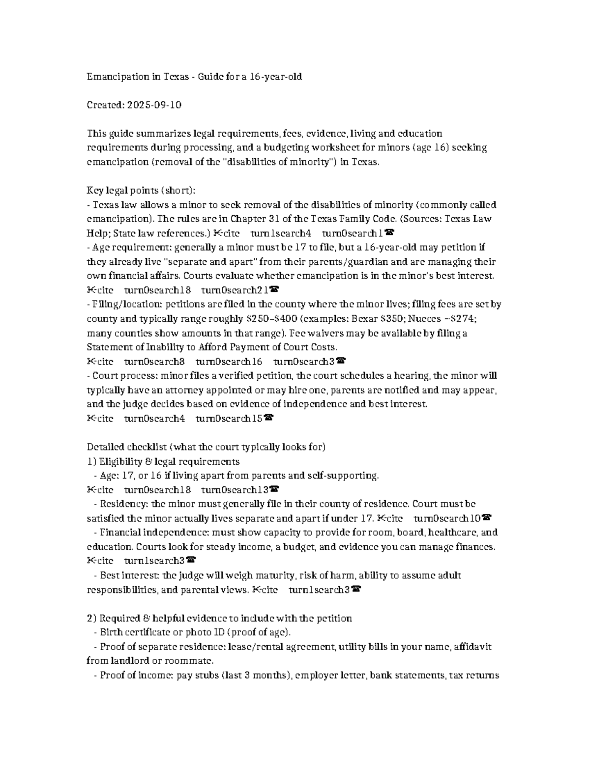 Emancipation in Texas: A Comprehensive Guide for Minors - Studocu