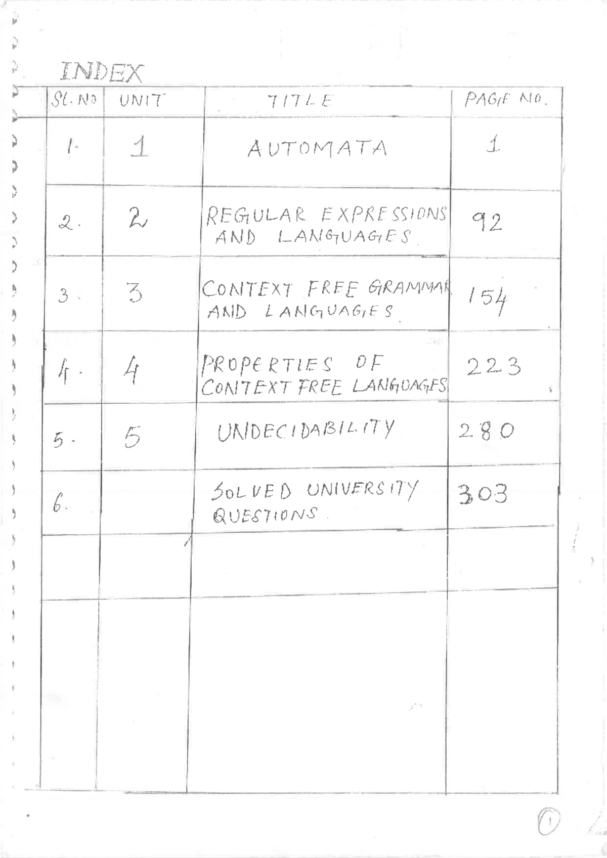 TOC UNIT 1 - Automata, Languages, and Induction Notes (CS 2303) - Studocu