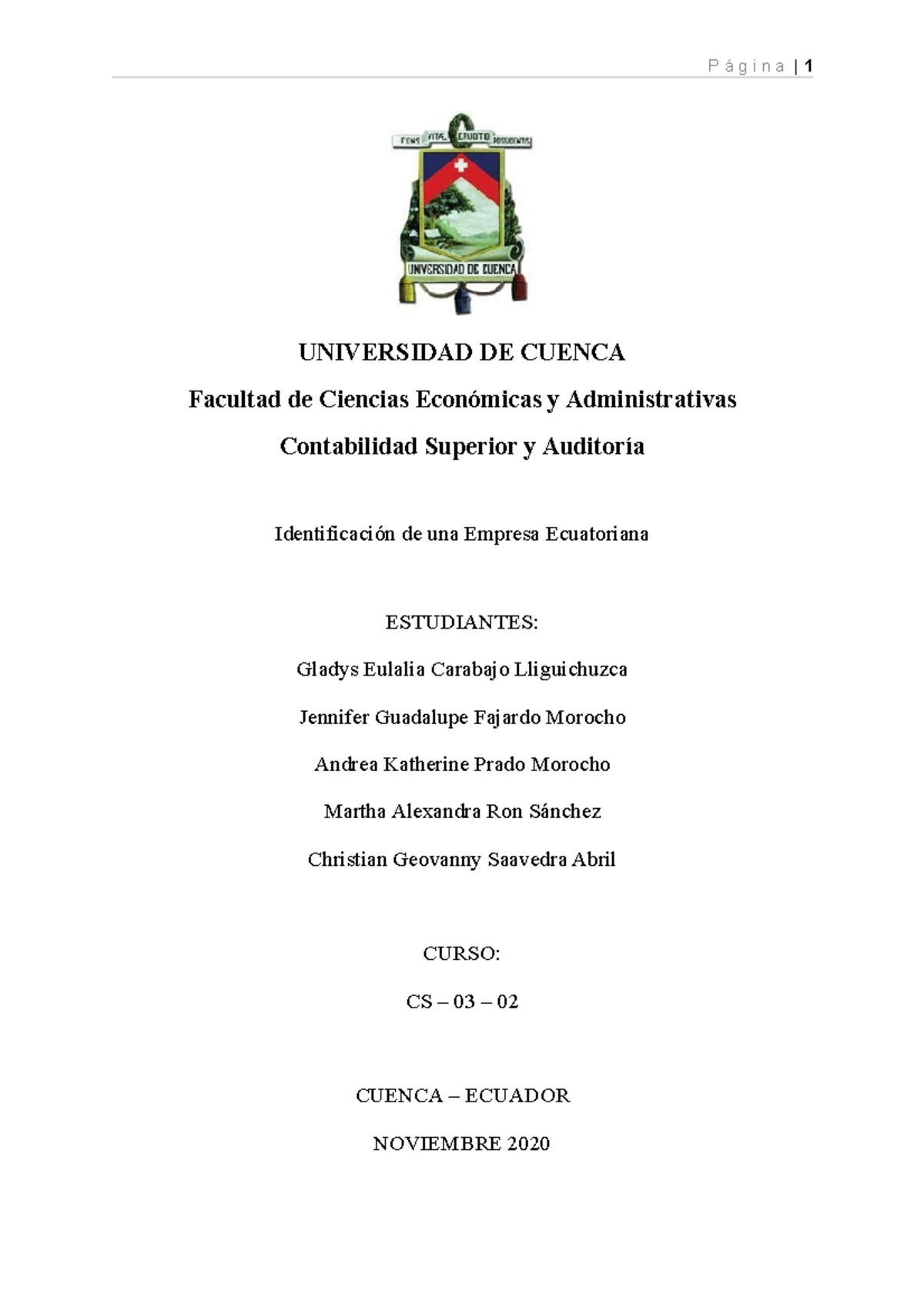 Empresa LA Italiana. kjajbkasbcakefba - UNIVERSIDAD DE CUENCA Facultad ...