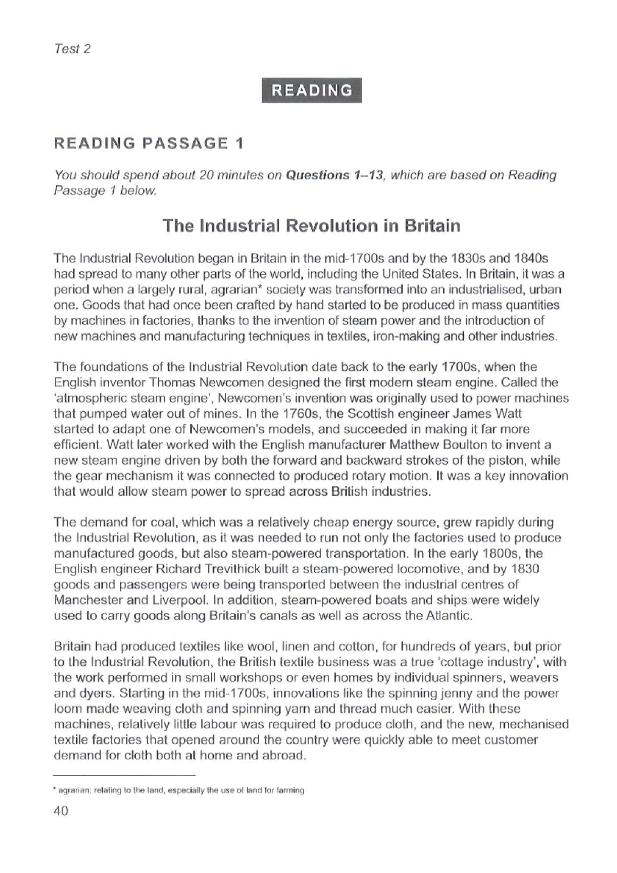 Cam19 - Test 2 Reading Passage Analysis and Questions - Studocu