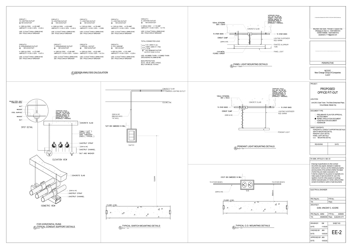 E2 - Preliminary Electrical Plan for Lighting Circuits and Outlets ...