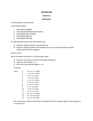 [Solved] chaza ukuba yintoni isibanjalo xoxa ngeendidi zaso uzekelise ...