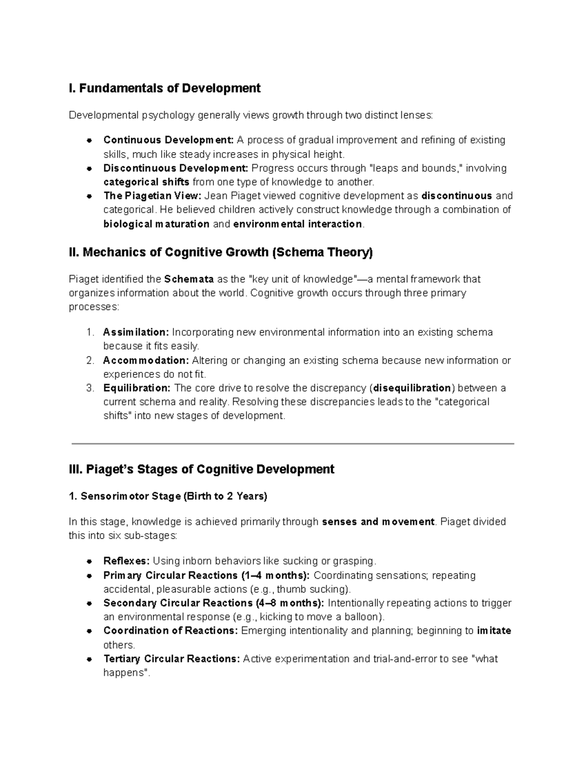 Psych 100: Week 13 - Fundamentals of Development in Psychology - Studocu