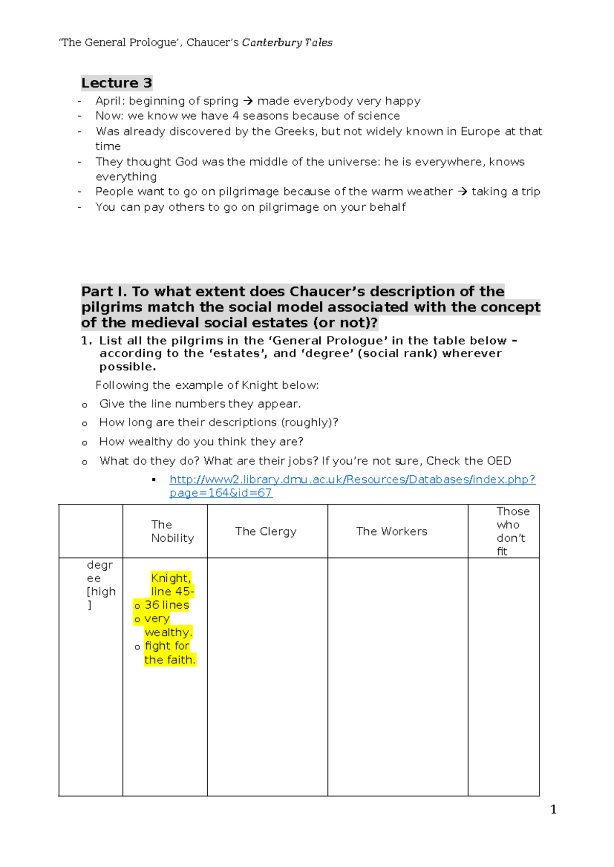 Chaucer-GP-Lecture 3: Analyzing Pilgrims & Satire in Canterbury Tales ...