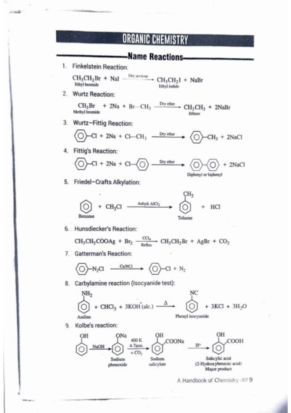 Naming Reactions - ORGANIC CHEMISTRY Name Reactions 1. Finkelstein ...