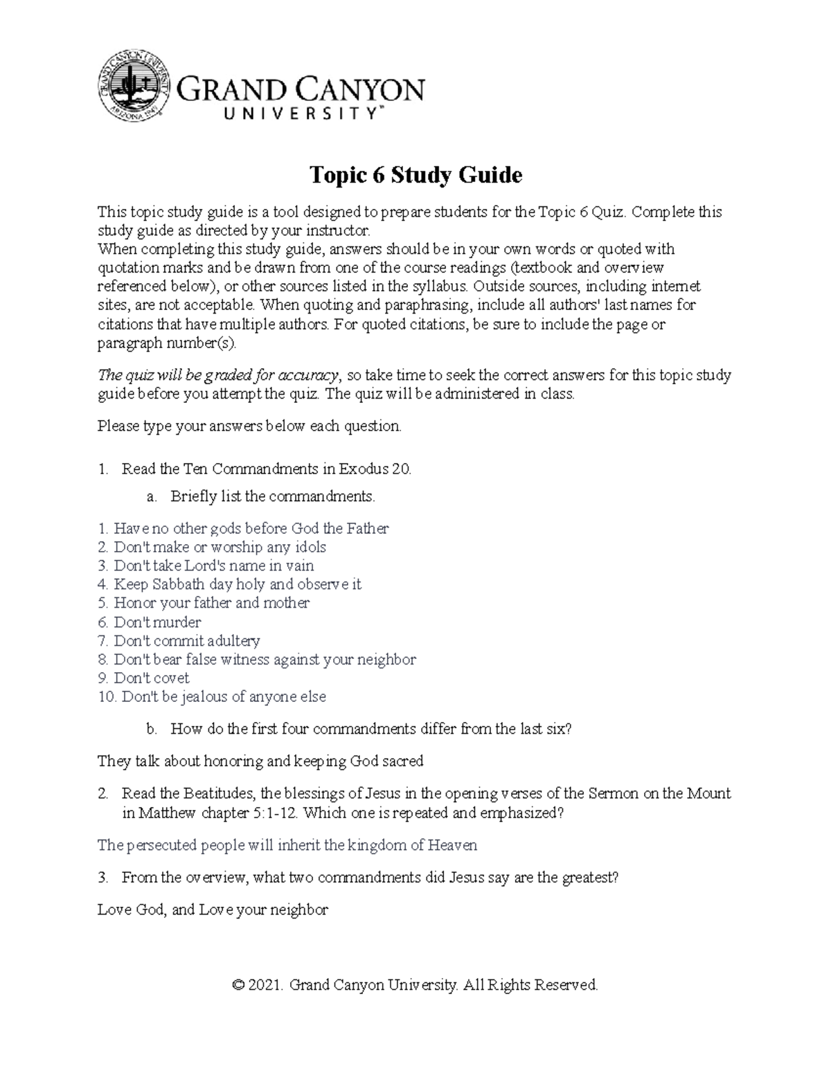 CWV-101 Topic 6 Quiz Preparation Study Guide - Studocu
