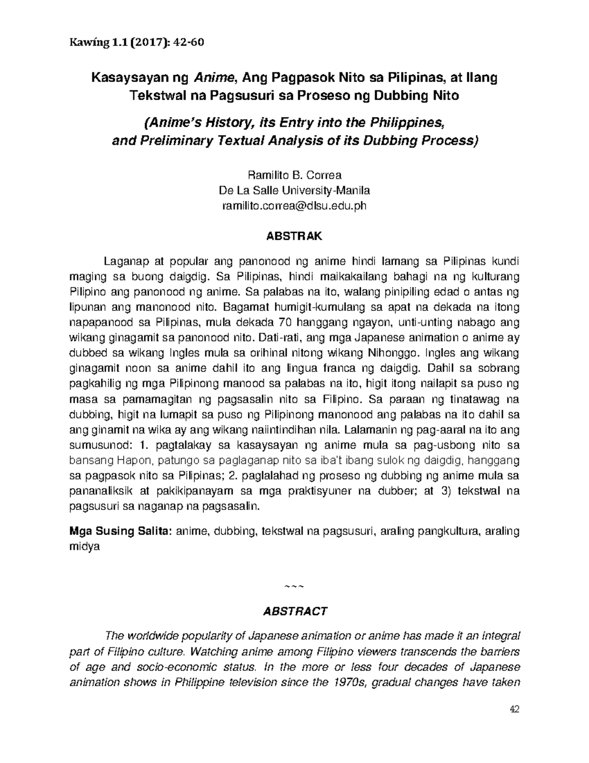 Kasaysayan ng Anime at Dubbing sa Pilipinas: Isang Pagsusuri (KAWING 1. ...