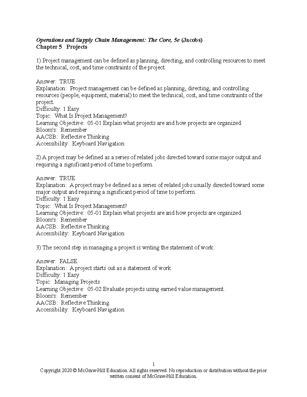 Jacobs 5e Chapter 05 TB Answer Key - Operations and Supply Chain ...