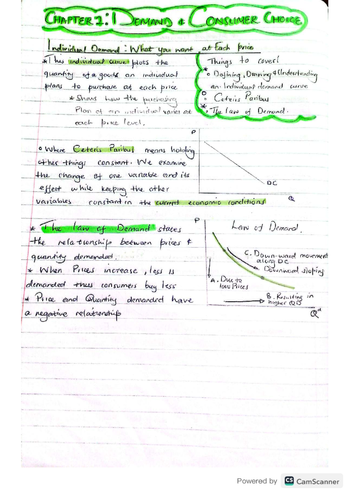 CH2: Demand & Consumer Choice in EC101 - Key Concepts Explained - Studocu