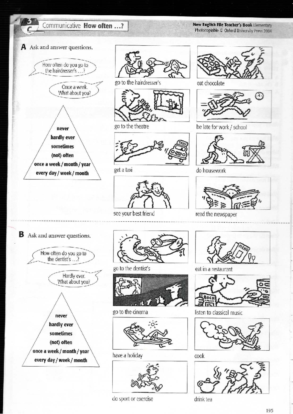 New English File Elementary: Communicative Questions on Frequency - Studocu
