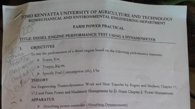 Engine Performance Test Using Dynamometer: Diesel Technology Dept ...