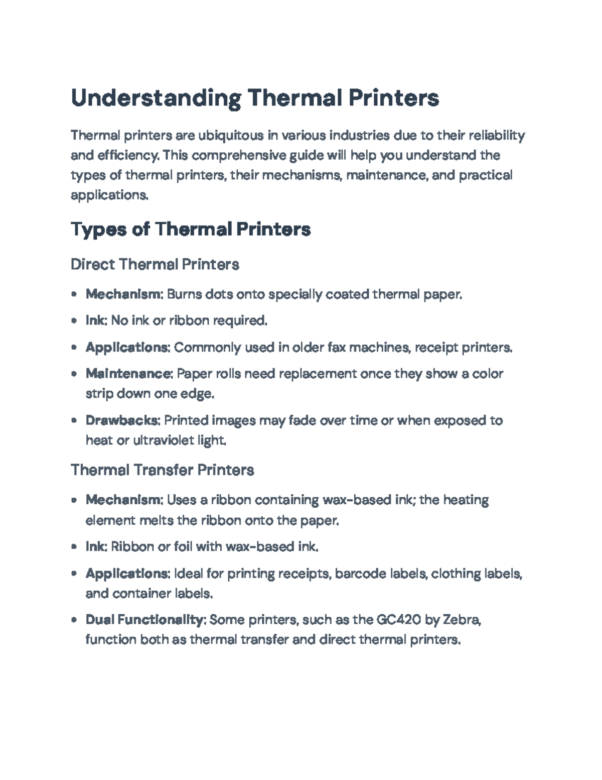 A+ Core 1 Exam Study Guide: Understanding Thermal Printers and ...