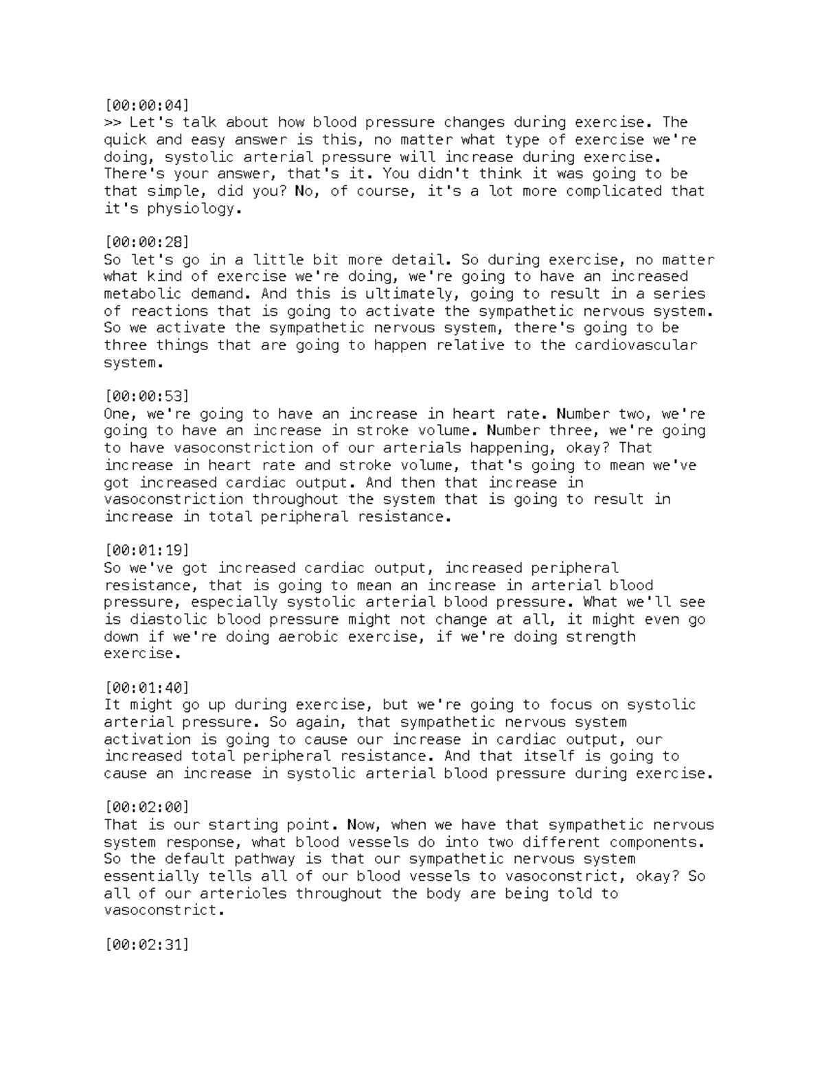 Physiological Changes in Systolic BP During Exercise: A Detailed ...