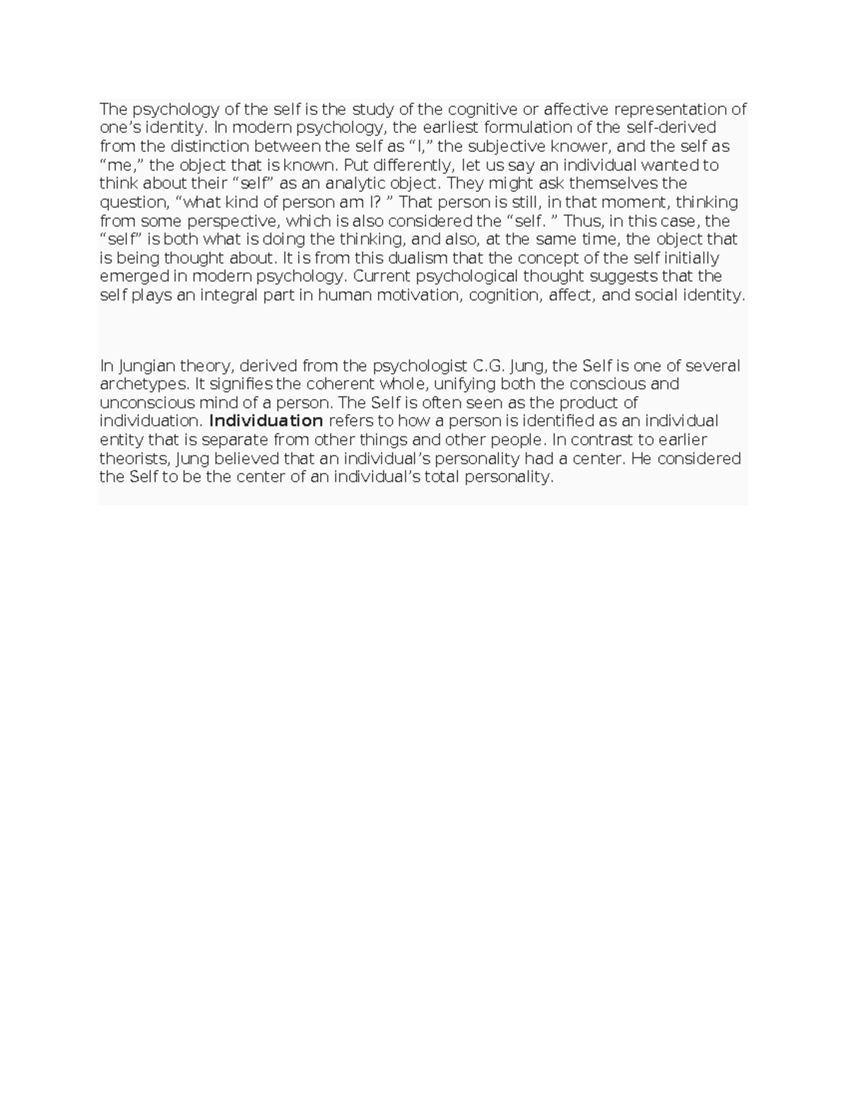 Understanding Self-Concept and Identity Dynamics in Psychology (PSY 101 ...