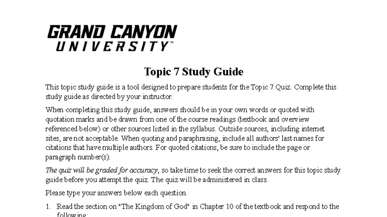 Cwv 101 T7 Study Guide Prep For Topic 7 Quiz Studocu