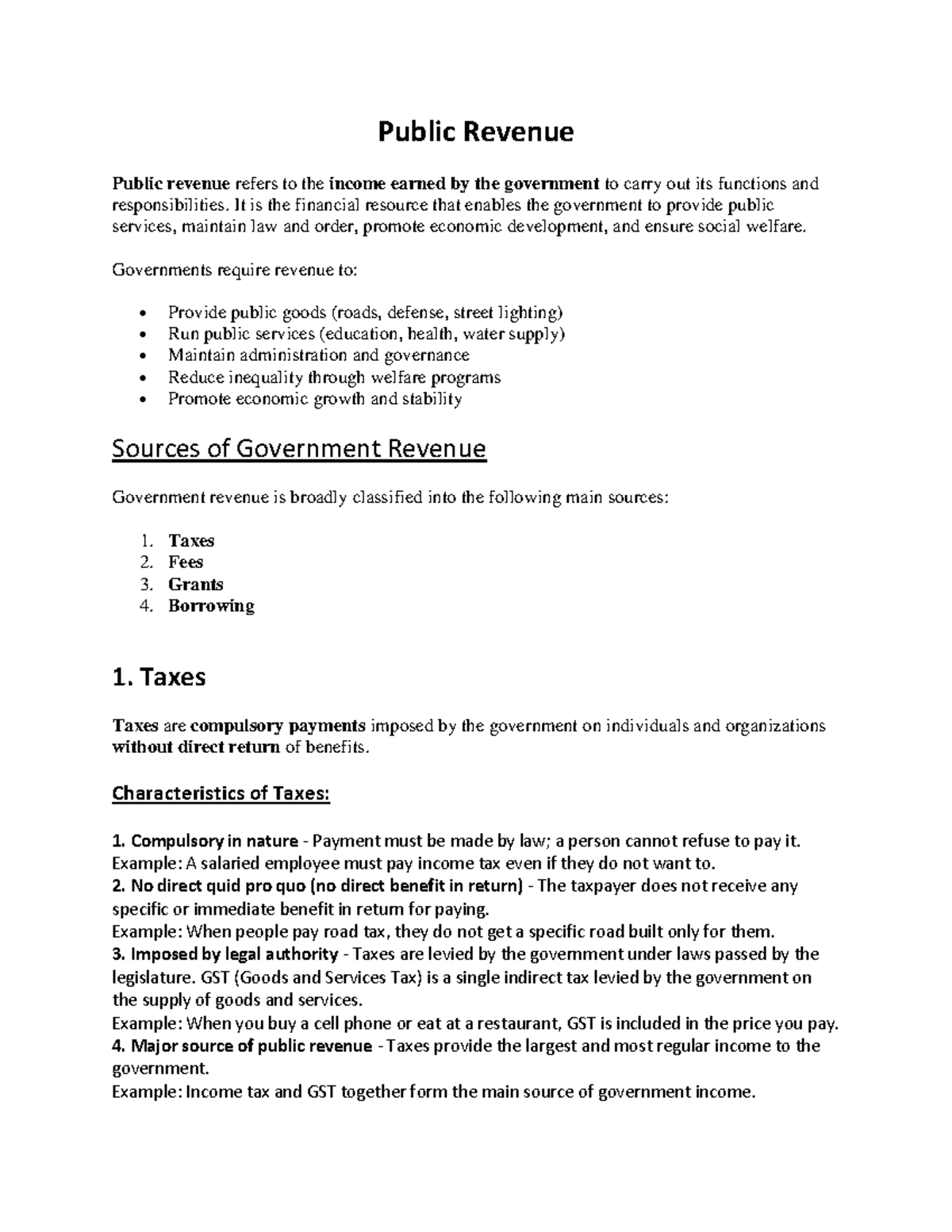BFM332 Chapter 4: Understanding Public Revenue Sources and Functions ...
