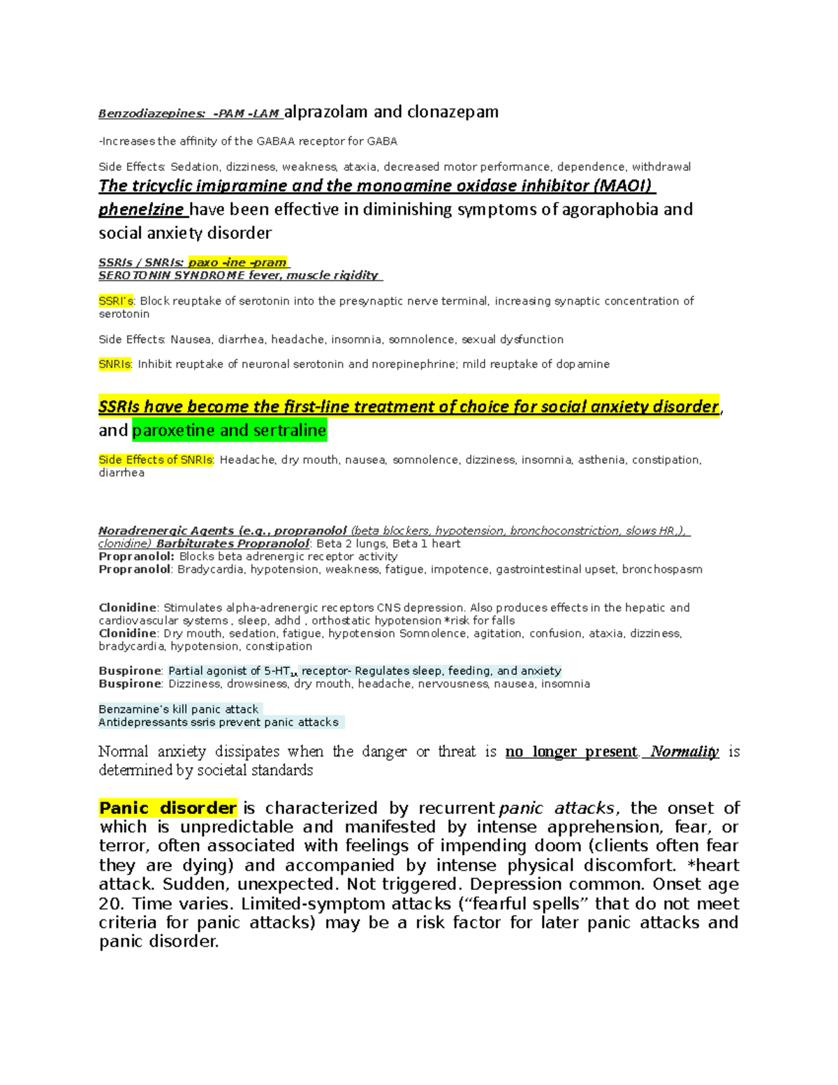 Benzodiazepines - , propranolol (beta blockers, hypotension ...