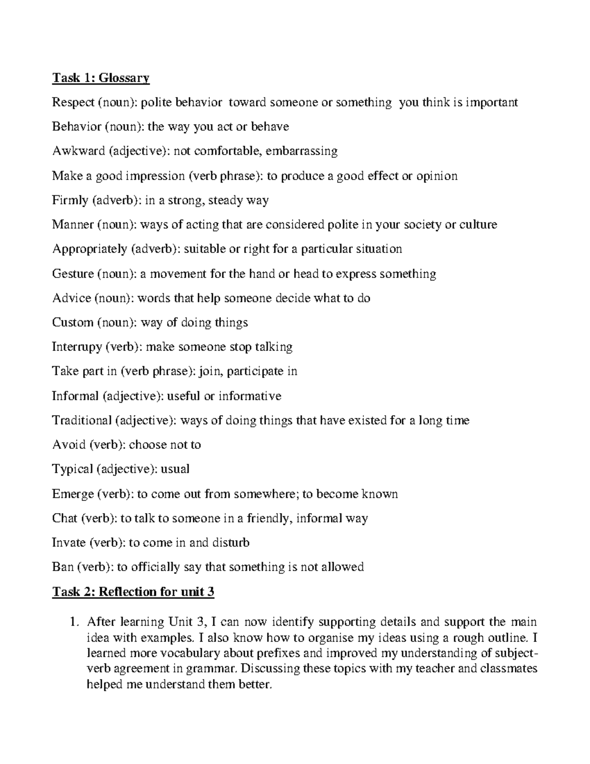 B2016 104: Reflection on Unit 3 - Politeness and Communication Skills ...