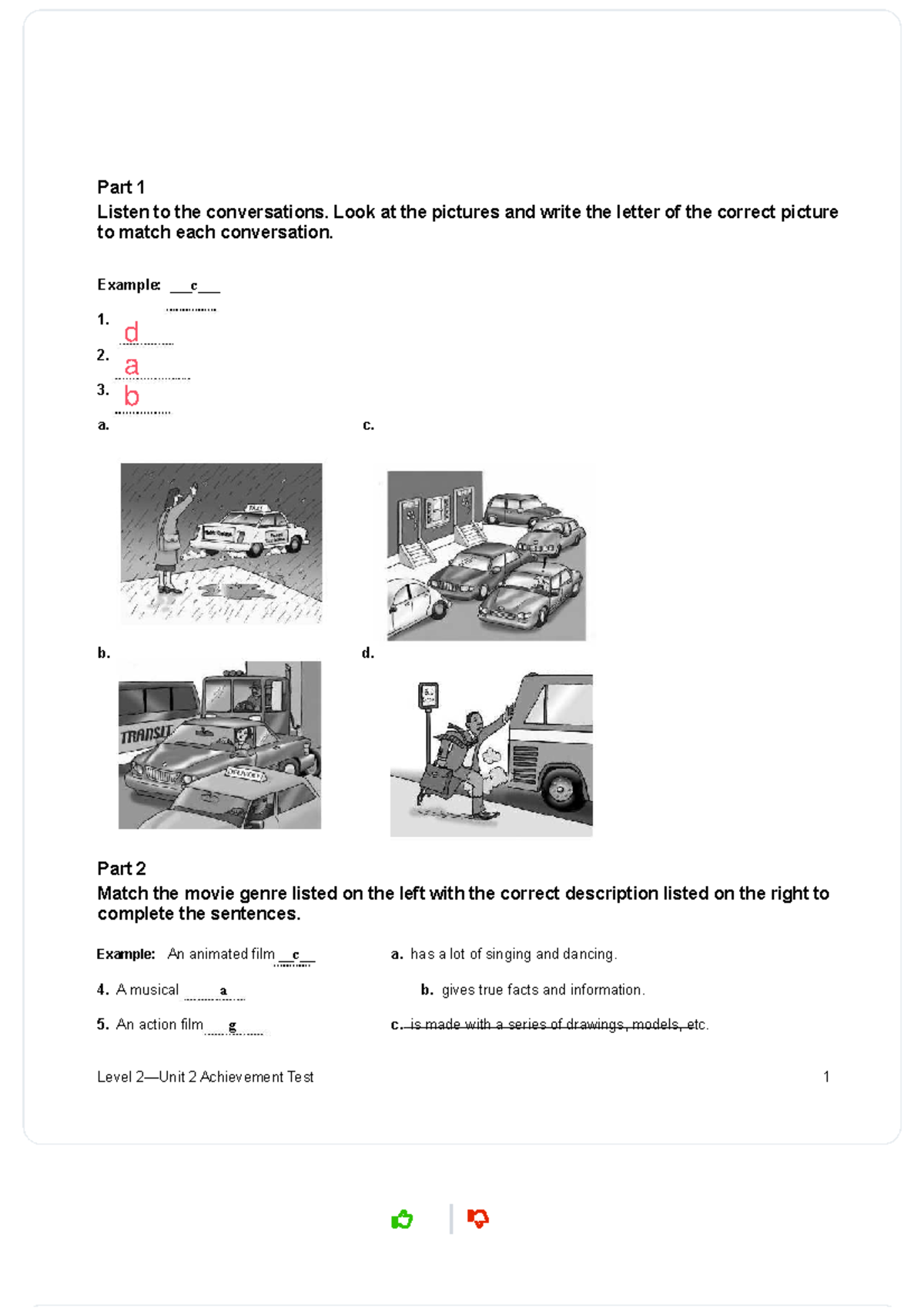 Level 2 Units 2 & 3 Achievement Test Overview - Studocu