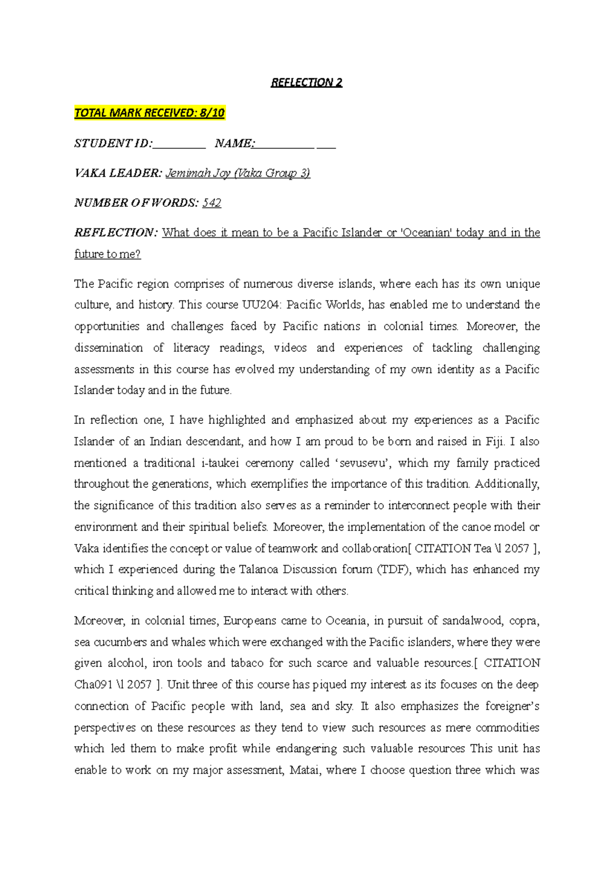 Reflection 2: Understanding My Identity as a Pacific Islander in UU204 ...